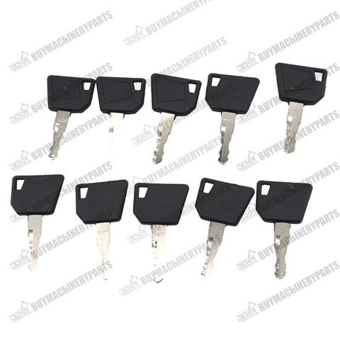 10 Pcs Ignition Keys 14607 for JCB Bobcat Bomag Caterpillar Dynapac Fo ...