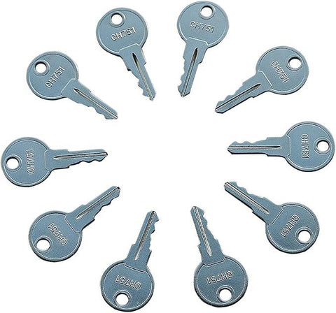 10 Pieces Universal Key CH751 for Various Locks RV Campers Cabinet Doo ...
