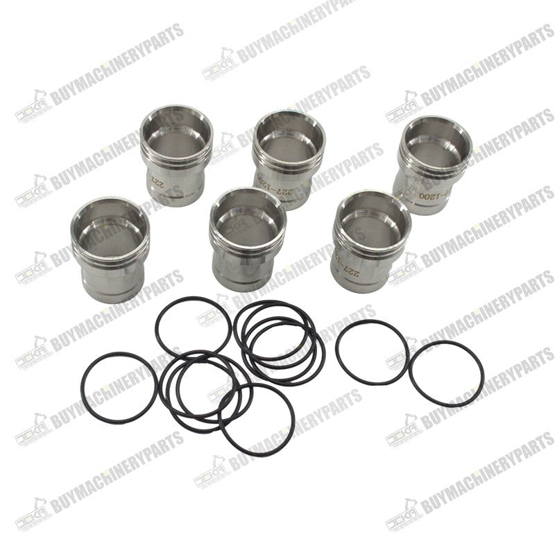 6 Pcs Injector Sleeve With O-Ring 227-1200 for Caterpillar CAT Engine ...
