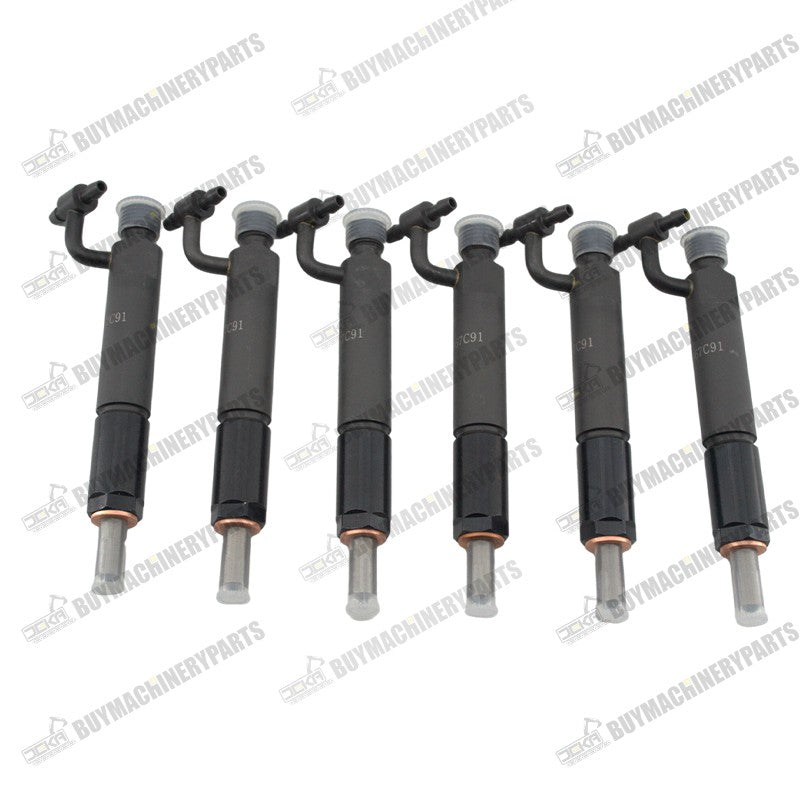 6PCS Fuel Injector 675967C91 for Farmall 966 1066 1086 1466 1486 1566 ...