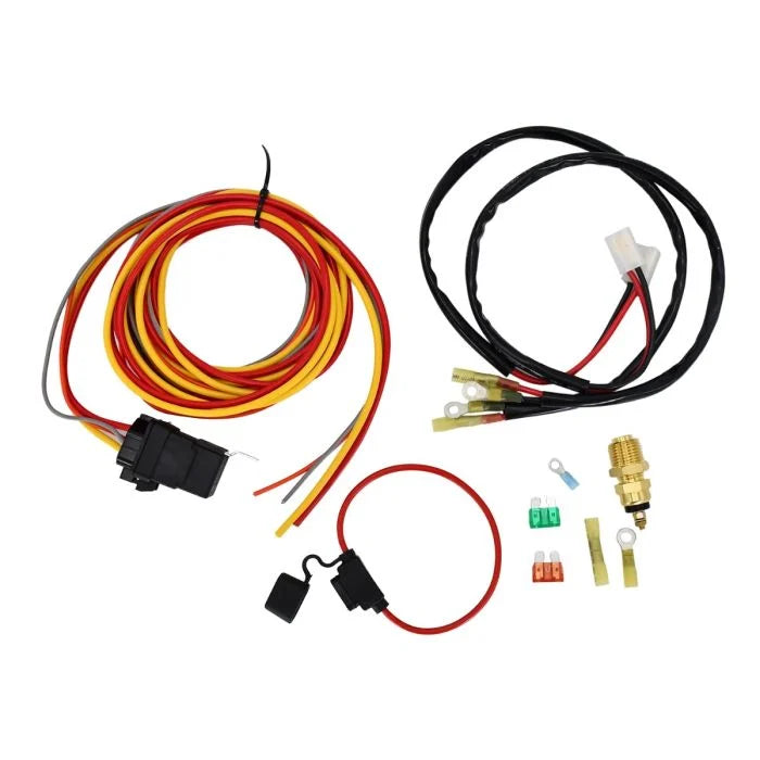 Spal 40/50 Amp Dual Fan Wiring Relay Harness Kit with Sensor 185FH FRH ...