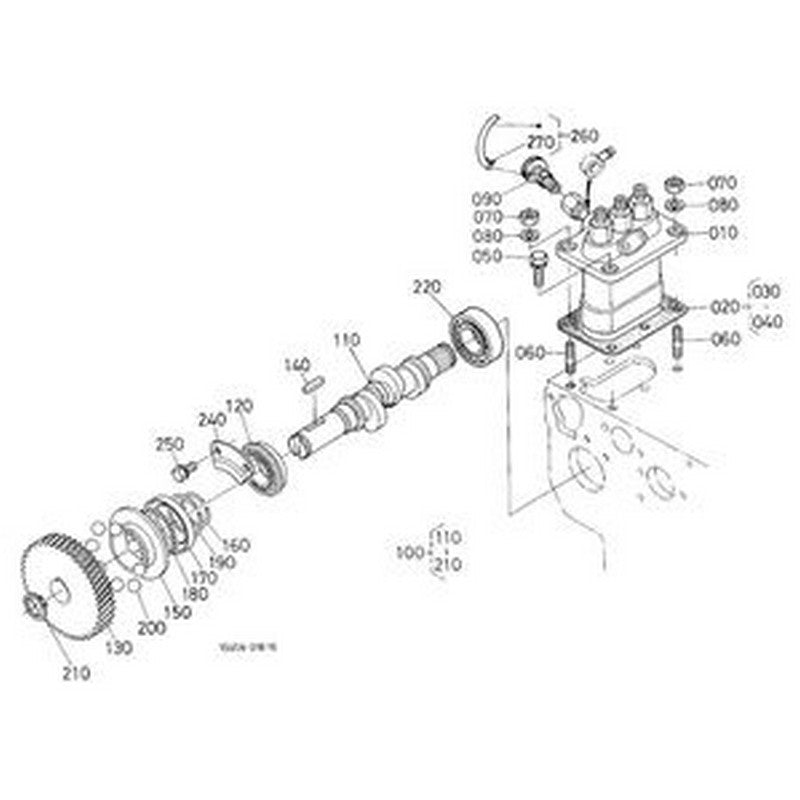 Fuel Injection Pump 15531-51010 for Kubota Engine D850 Excavator KH-41 ...