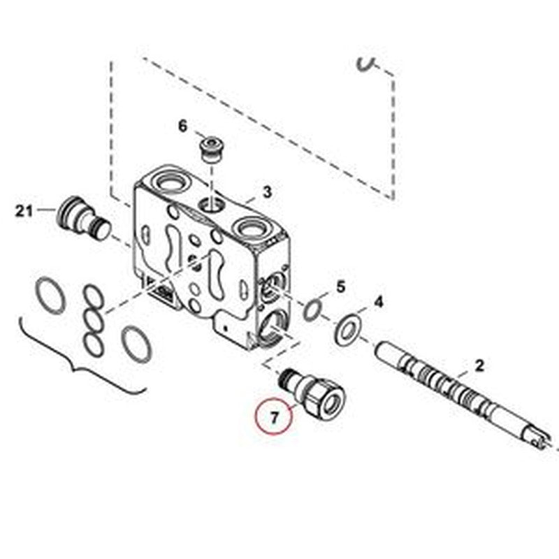 Inlet Joint 6693139 for Bobcat E14, E16, E19, E20, E20Z, 319, 321, 323 ...