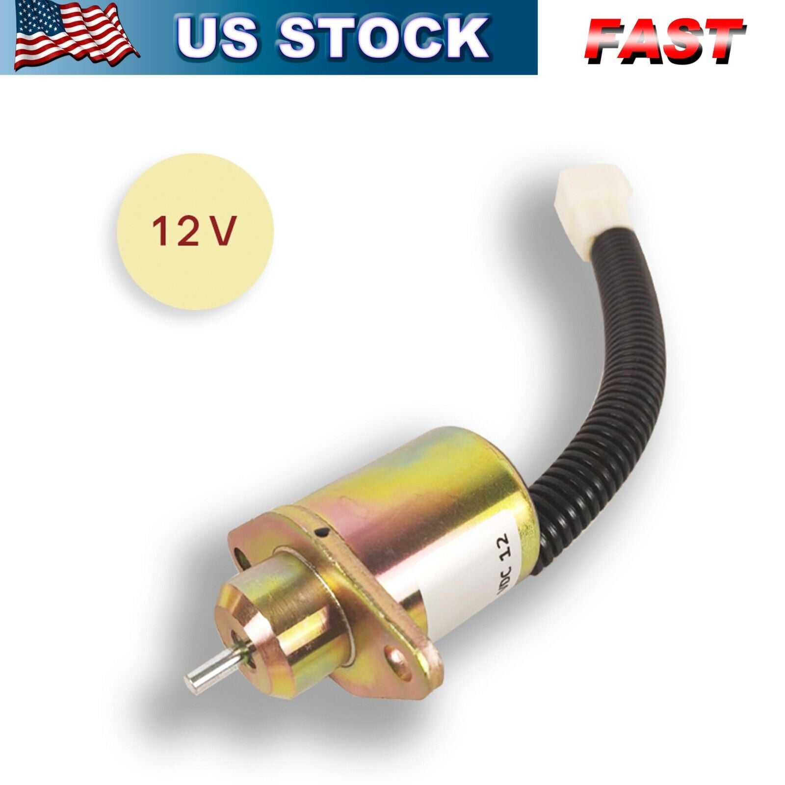 Fuel Shut Off Solenoid 17454-60010 For Kubota D1105 Woodward Yanmar ...