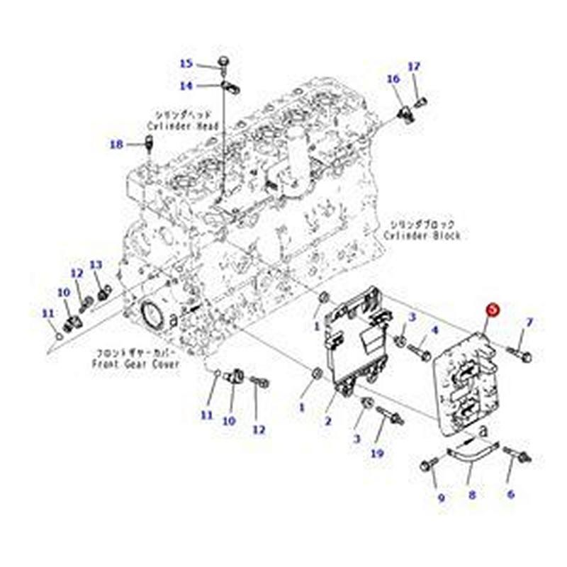 ECM Electronic Control Module 600-497-1400 for Komatsu Engine SAA6D107 ...