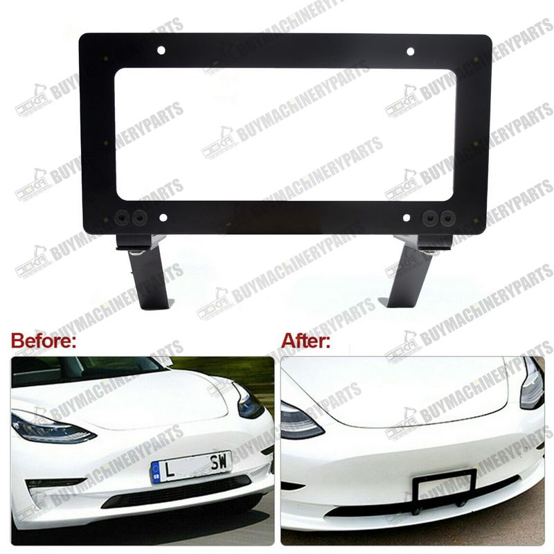 No Hole Front Grille License Plate Frame Bracket Kit for Tesla Model Y ...