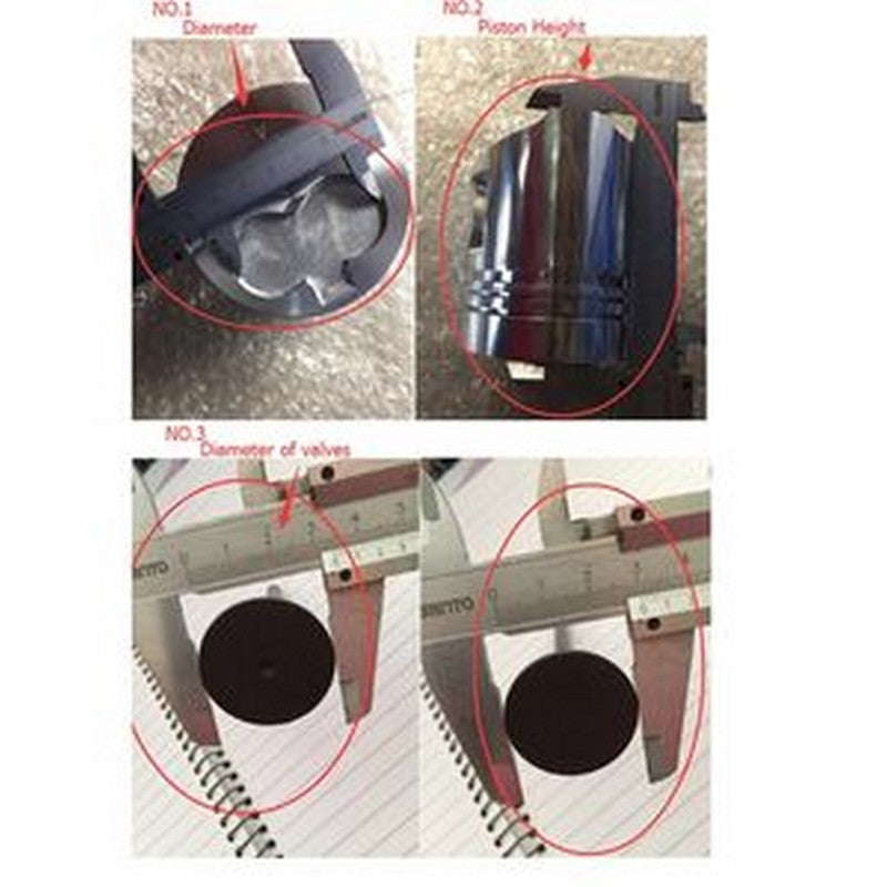 Overhaul Rebuild Kit for Shibaura Engine N844 N844T N844L CASE SR150 S ...