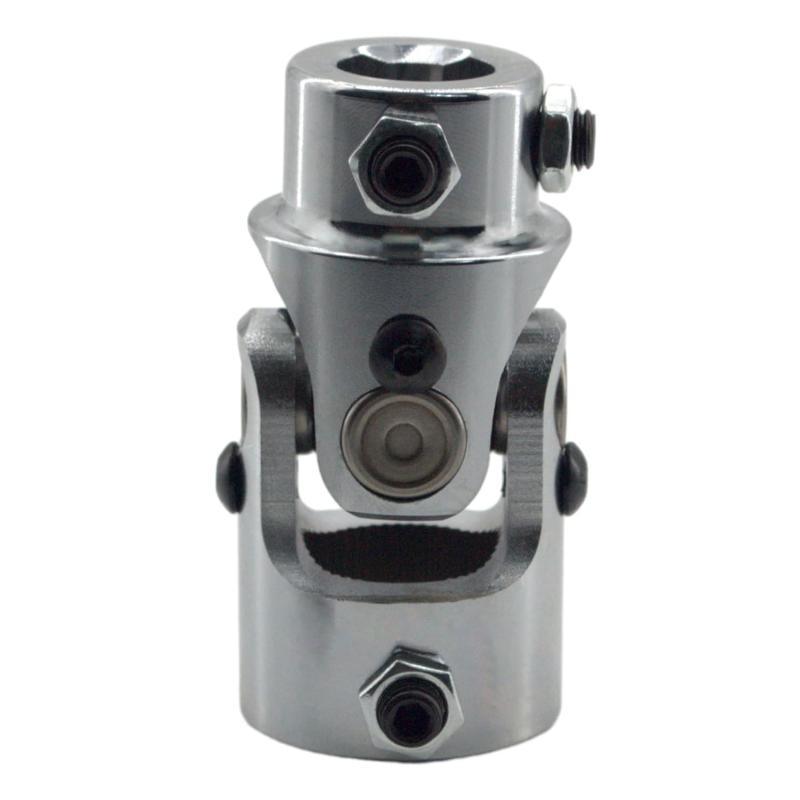 1"-48 Spline x 3/4" DD Chrome Steering Universal Joint Single U Joint ...