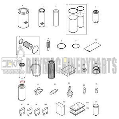Hydraulic Filter 400504-00014 for Doosan Daewoo Wheel Loader DL550-3 D ...