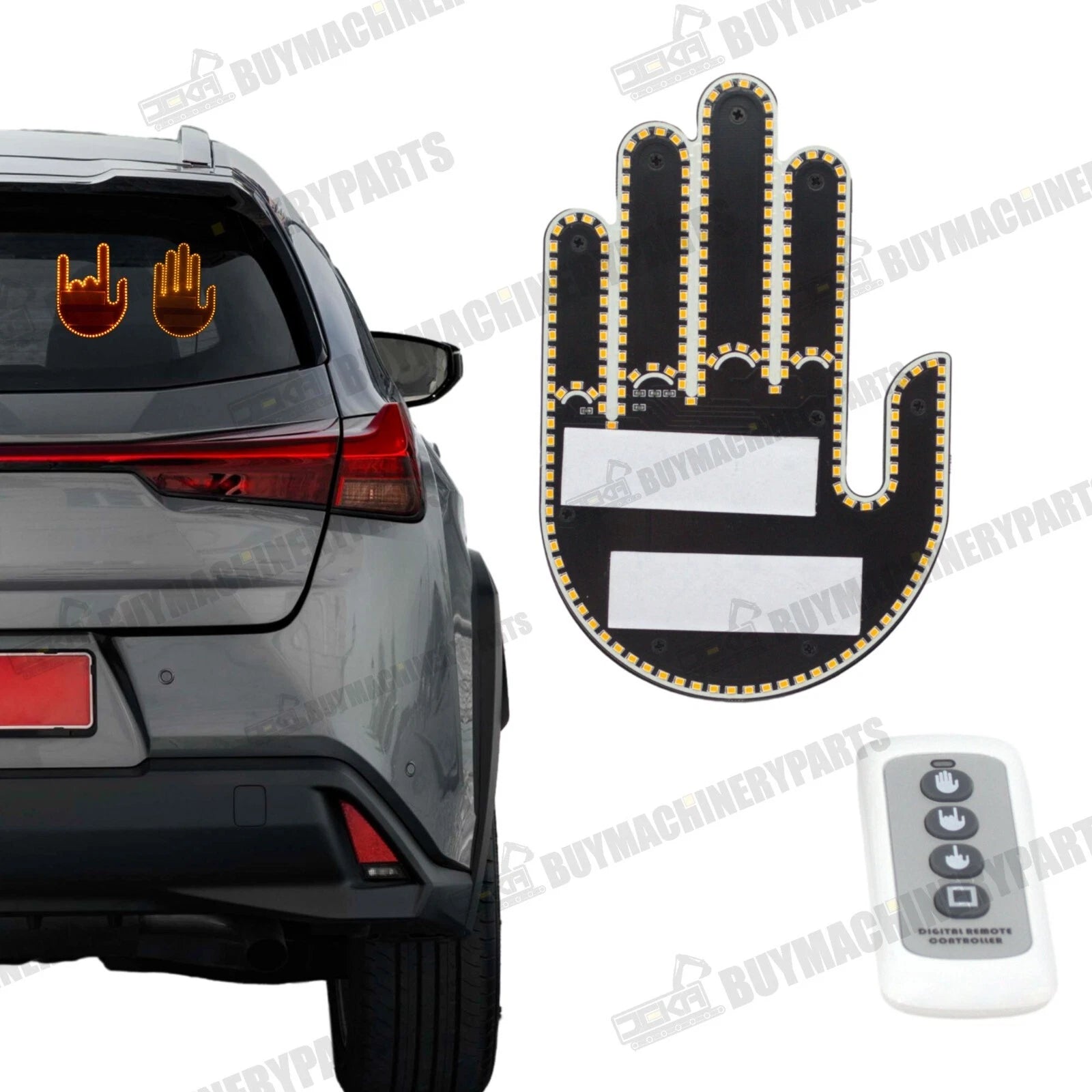 Funny Road Rage Gesture Light, Middle Finger Gesture LED Lightwith Rem ...