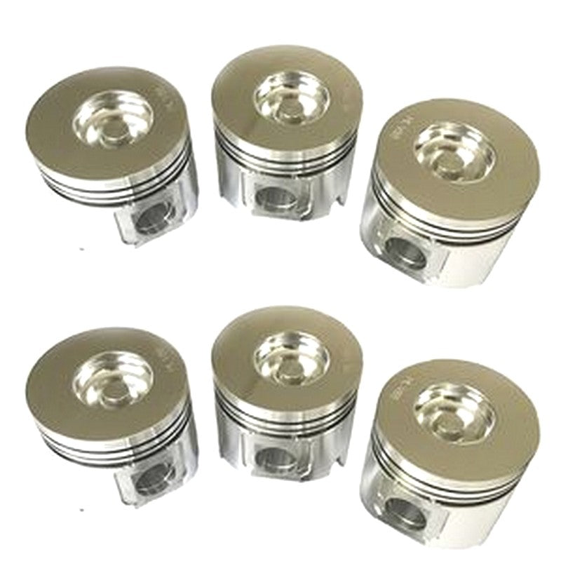6 Pistons 130602-00637 for Doosan DB58TI Engine – Buymachineryparts