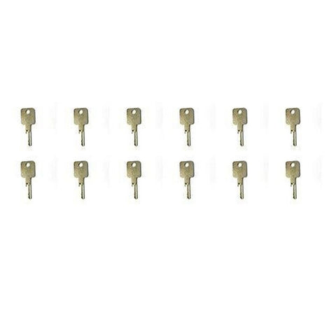 Ignition Starter Keys (12) D250 for Case-IH Bobcat Ingersol-Rand Equip ...