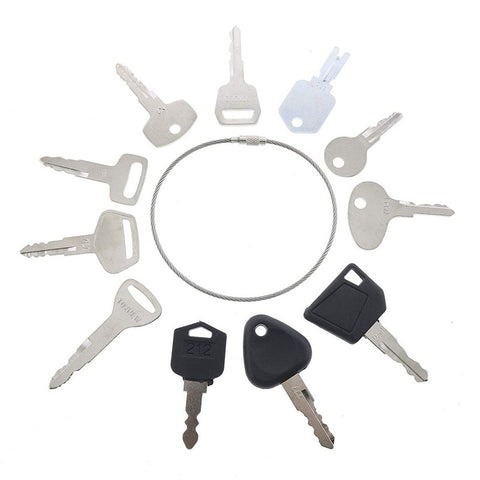 11 Forklift Keys Master Set for Yale Cat Clark Komatsu Toyota Doosan N ...