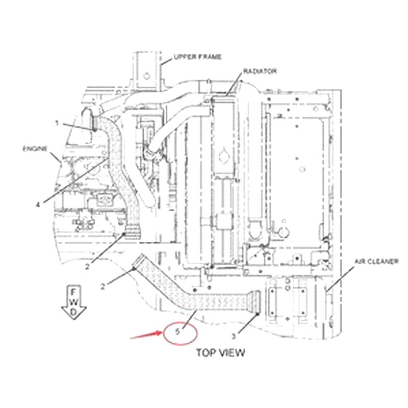 Air Hose 255-3024 for Caterpillar CAT E320D 320D 320DL Excavator 3066 ...