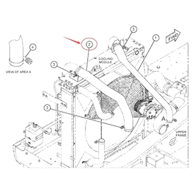 Cooling Hose 457-4097 for Caterpillar CAT 326D2 329D2 E329D2 330D2 Exc ...