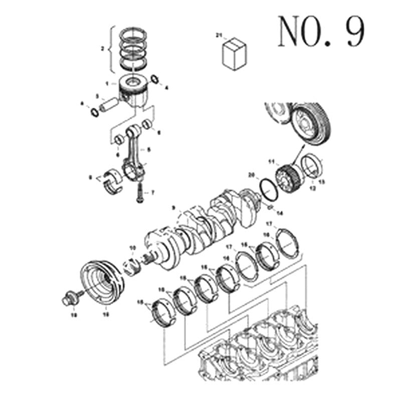 Crankshaft 7000695 for Bobcat 5600 5610 S160 S185 S205 S550 S570 S590 ...