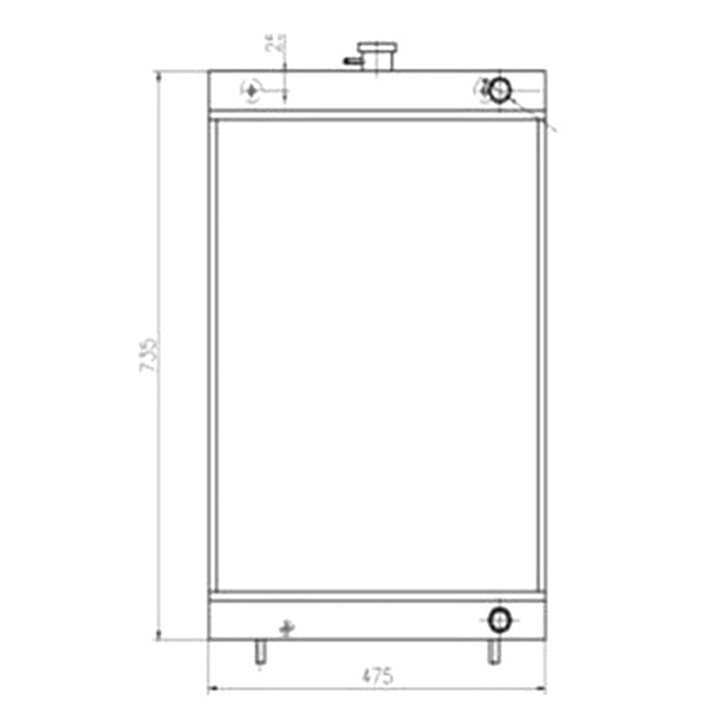 For Hyundai Excavator R60-7 Water Tank Radiator Core ASS'Y New Type ...