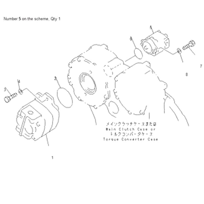 For Komatsu Bulldozer D65E-12 D65E-12 D65P-12 Hydraulic Pump 705-41-01 ...