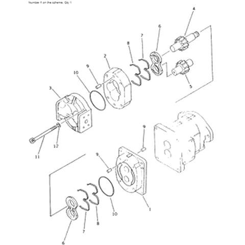 For Komatsu Dump Truck HD205-3 Hydraulic Pump 705-52-22000 ...