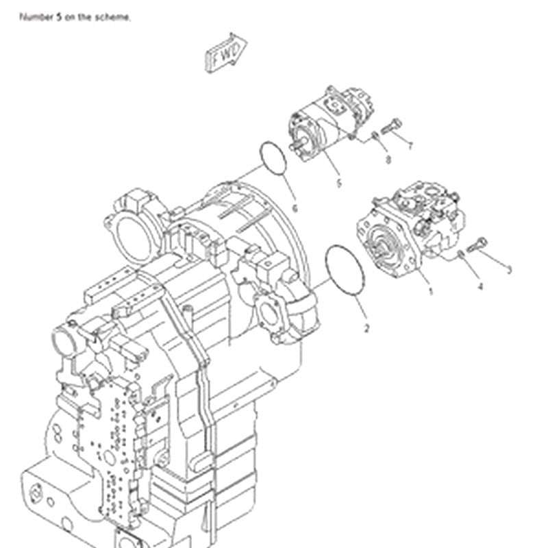 For Komatsu Grader GD555-3A GD555-3C GD655-3A GD655-3C Hydraulic Pump ...