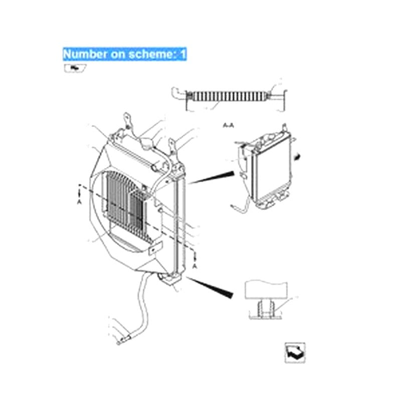 For New Holland Excavator E27 E27B E27BSR E27SR EH27.B Water Tank Radi ...