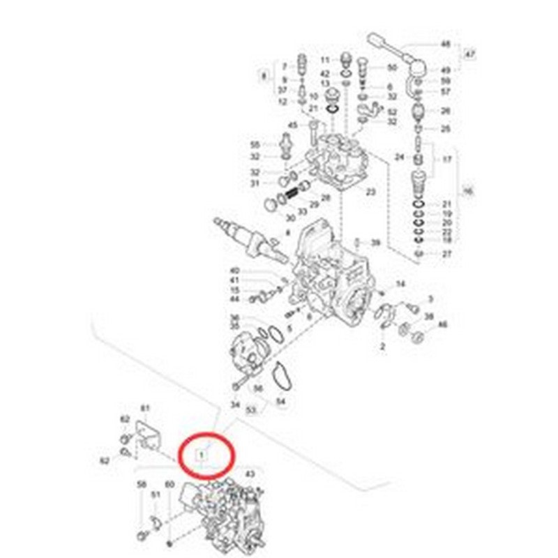 Fuel Injection Pump 729017-51310 for Yanmar Engine 3TNV88F CASE Excava ...