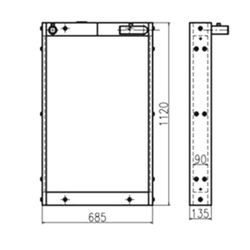 Hydraulic Oil Cooler 11N6-43300 11N6-44030 for Hyundai Excavator R200W ...