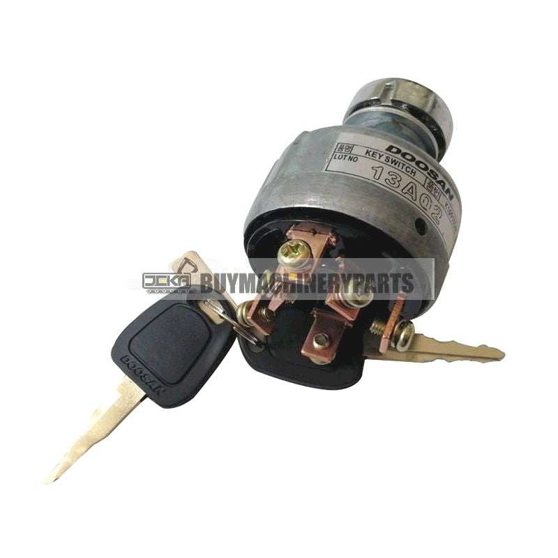Ignition Switch K1001654B With Keys for Doosan Excavator DH220-5 ...