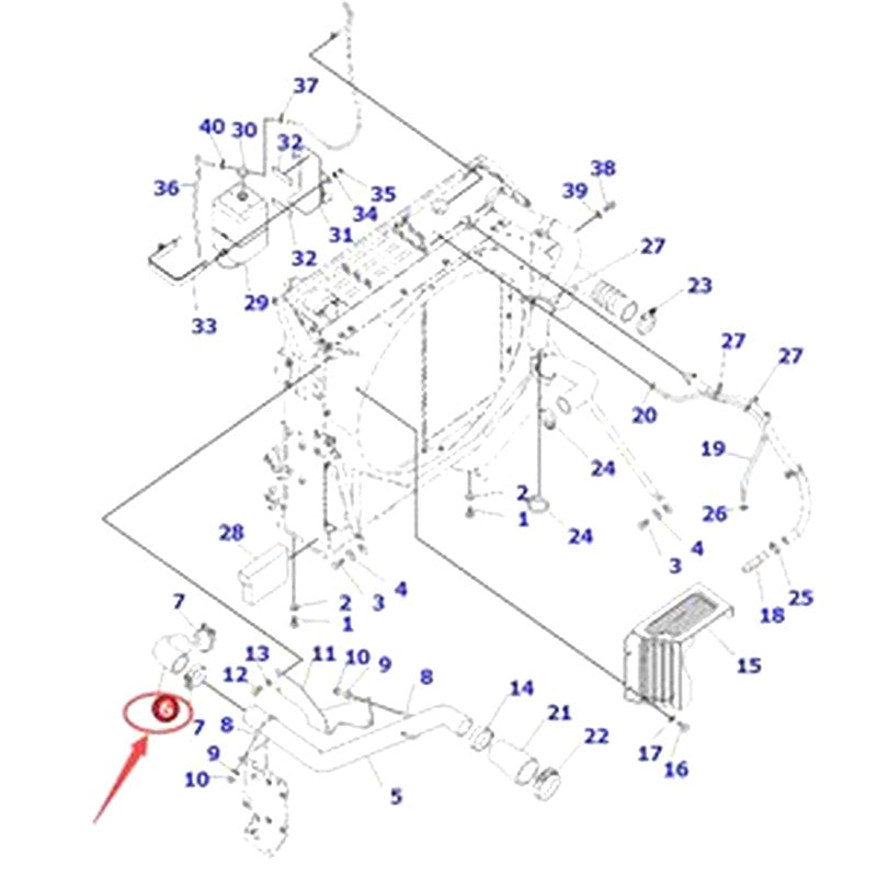 Intercooler Hose 207-01-75250 for Komatsu PC300-7E0 PC300HD-7E0 PC300 ...