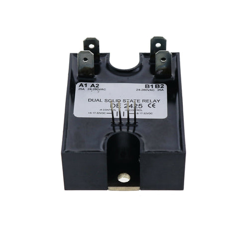 Dual Solid State Relay SSR 17-32VDC Input 280VAC 25A Replace Crydom D2 ...