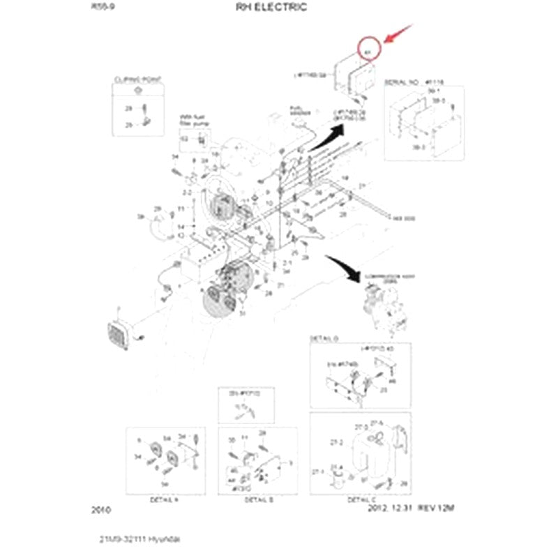 MCU Machine Control Unit 21M9-32111 for Hyundai Excavator R55-9 Origin ...