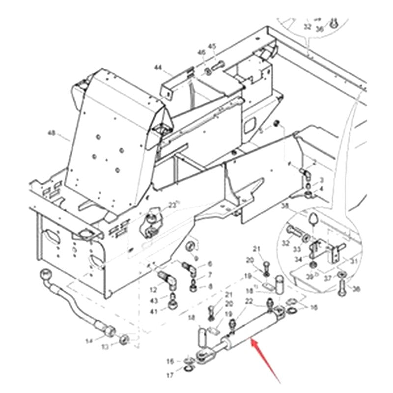 Roller Steering Cylinder 05850342 for Bomag BW213DH-3 – Buymachineryparts