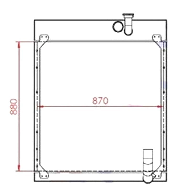 Water Radiator 7C2099 7C2098 for Caterpillar CAT 140H 120H 135H 160H 1 ...
