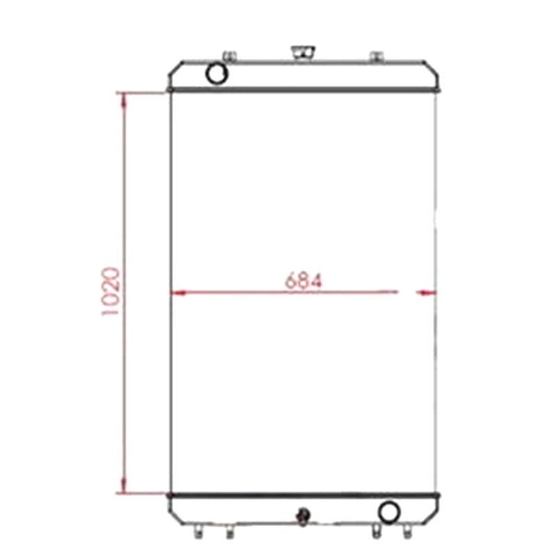 Water Tank Radiator 263H2-12502 for Hitachi Wheel Loader ZW250-3 ...